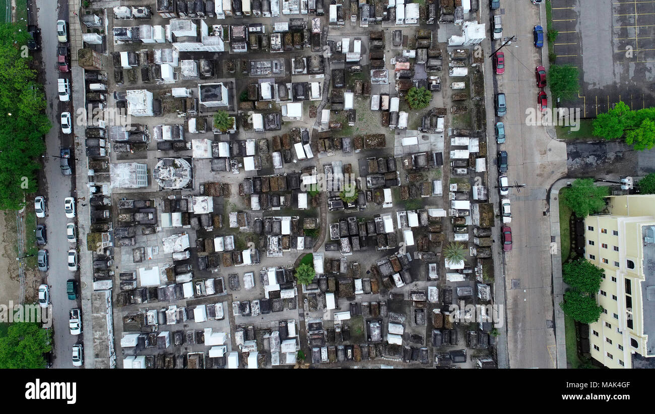 Aerial View of Saint Louis Cemetery #1 in New Orleans, Louisiana Stock ...