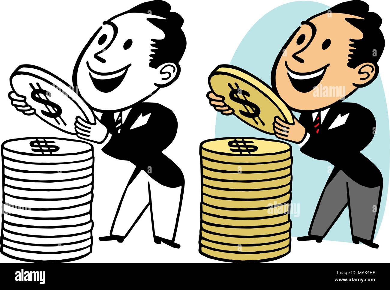 Gold coins pile treasure Stock Vector Images - Alamy