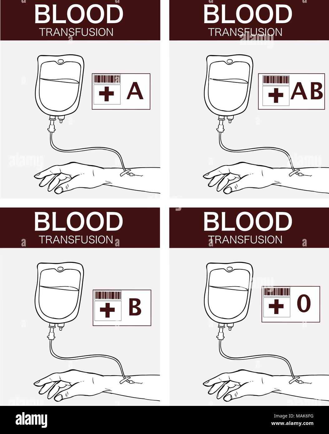 VECTOR ILLUSTRATION OF A BLOOD TRANSFUSION Stock Vector Image & Art - Alamy