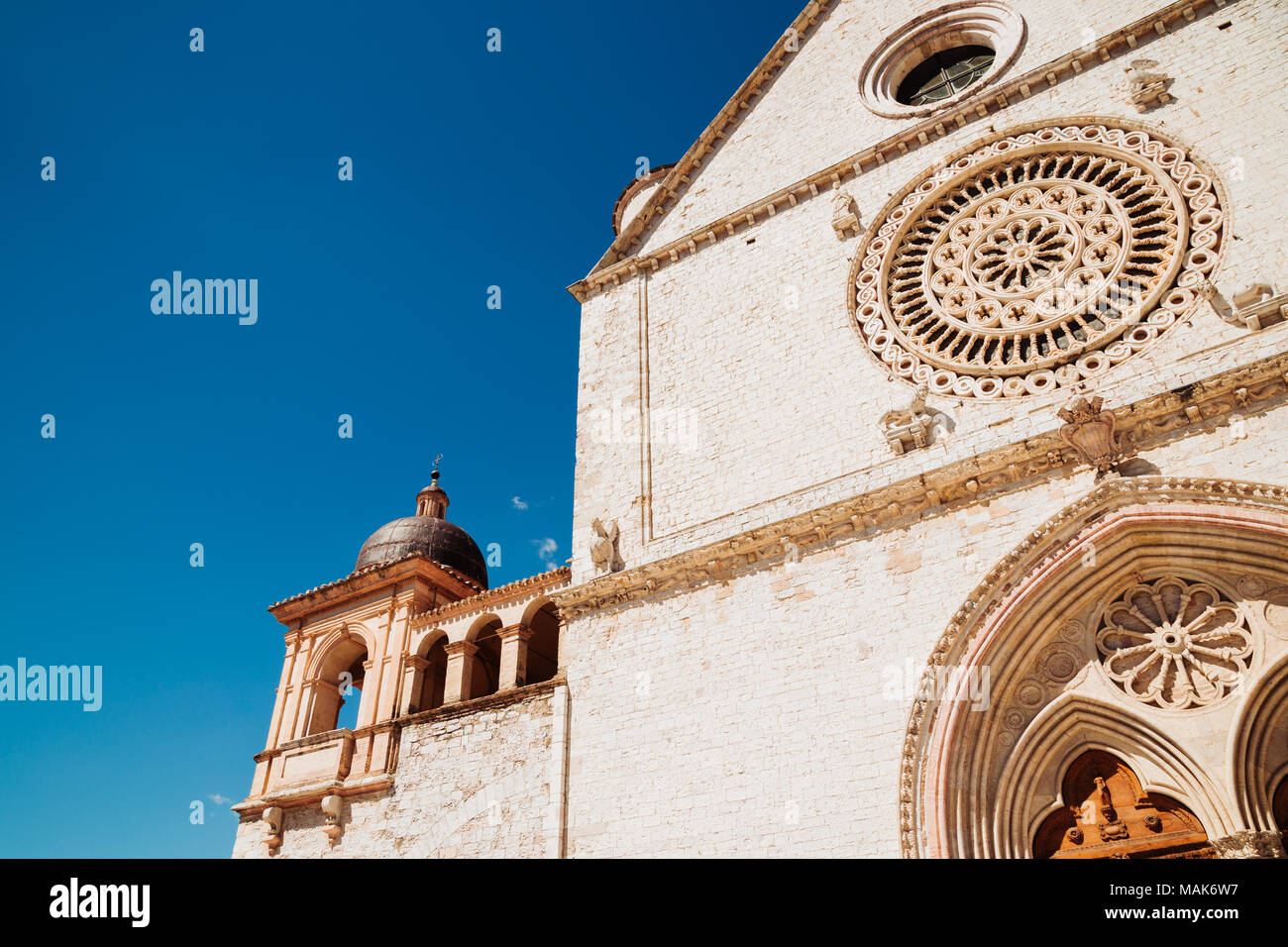 Basilica di San Francesco, historical architecture in Assisi, Italy ...