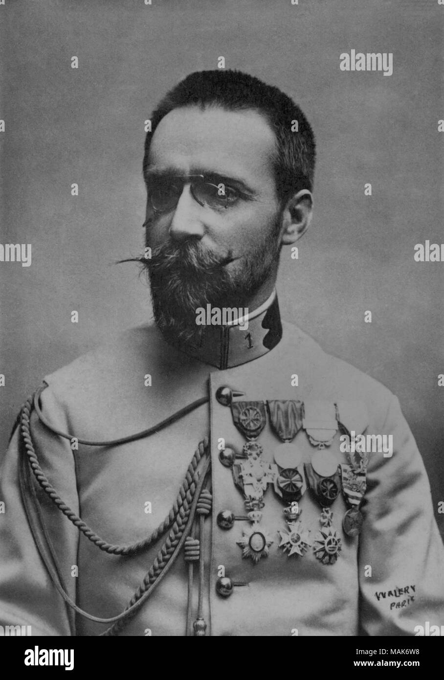 Portrait of the explorer commandant Francois Lamy ( 1858 - 1900 ...