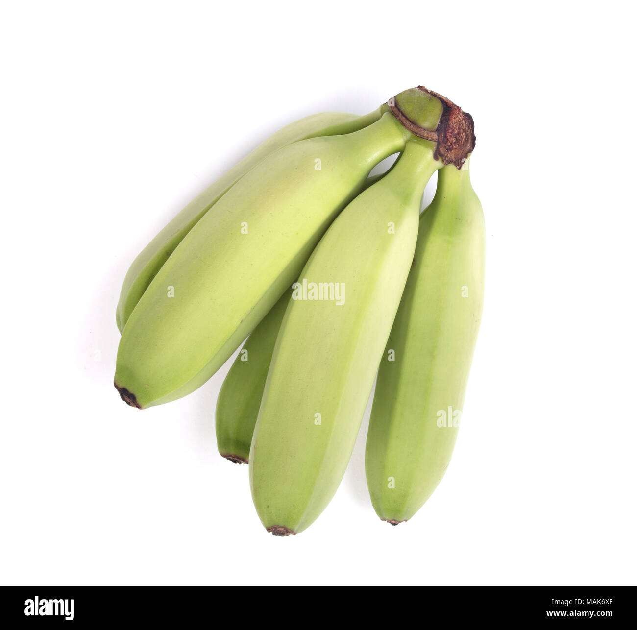 Small tropical banana cluster isolated on white Stock Photo - Alamy