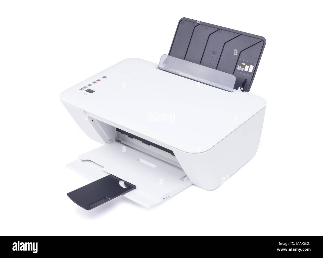 Compact home printer isolated on a white background Stock Photo - Alamy