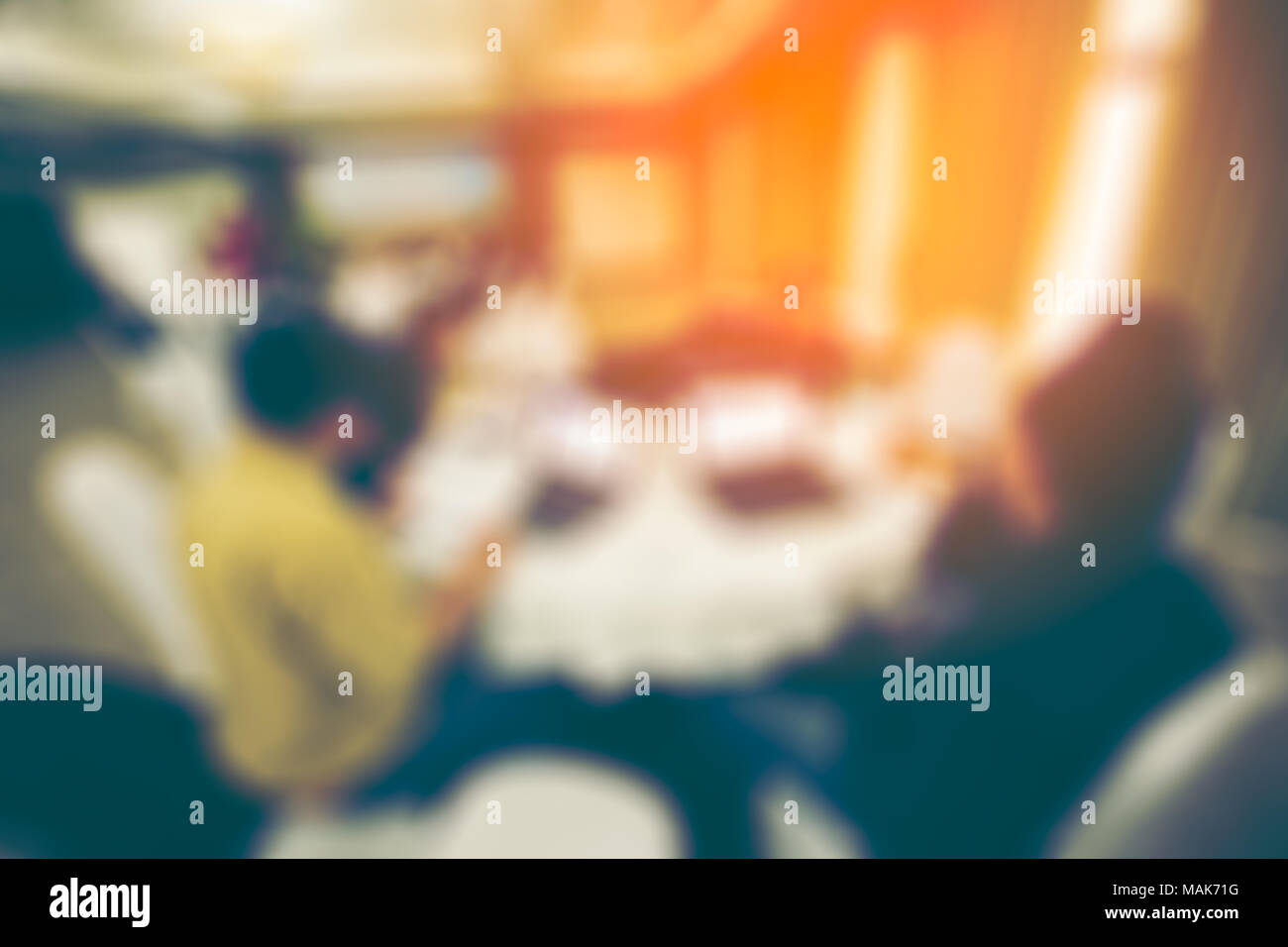 Businessman blur in the workplace.Table Top And Blur Office of ...