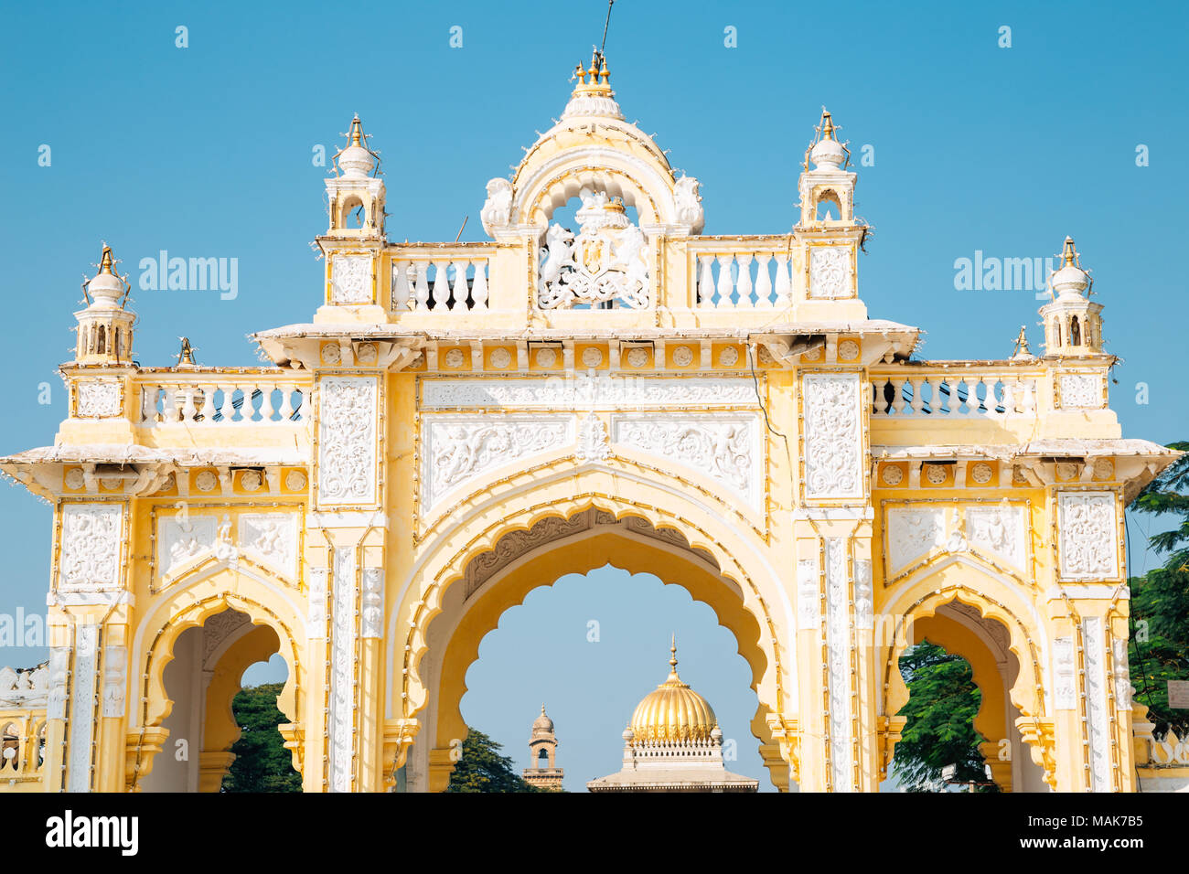 Mysore Palace historical architecture in Mysore, India Stock Photo - Alamy