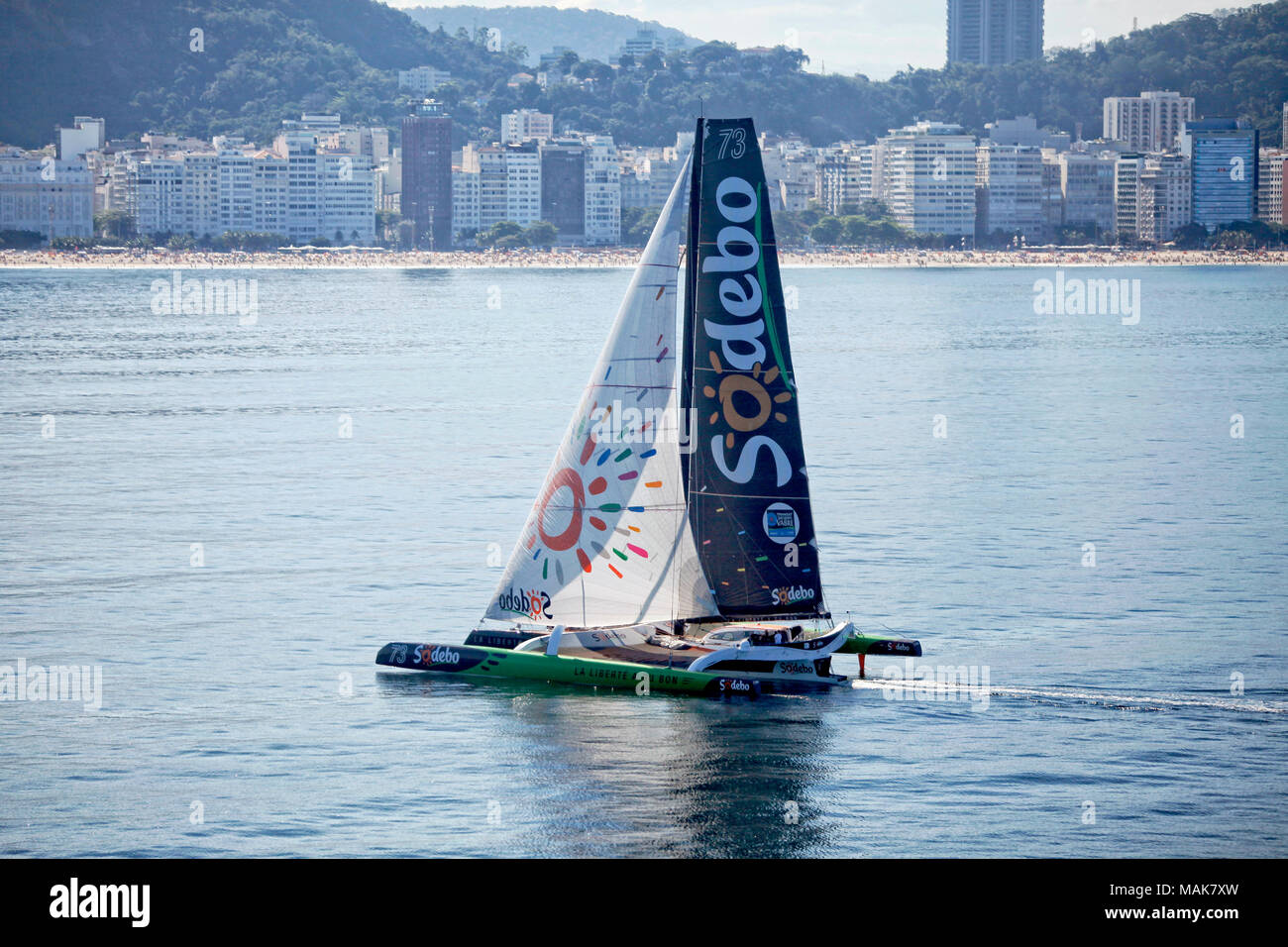 The Ultime Class 100' VPLP designed trimaran Sodebo and the Sailing ...