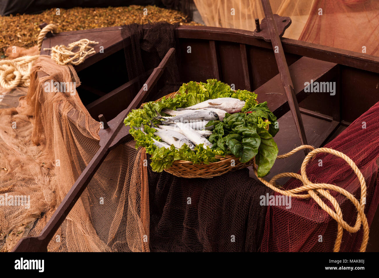 Scenes set up for the annual Good Friday Passion Play in the Calle ...