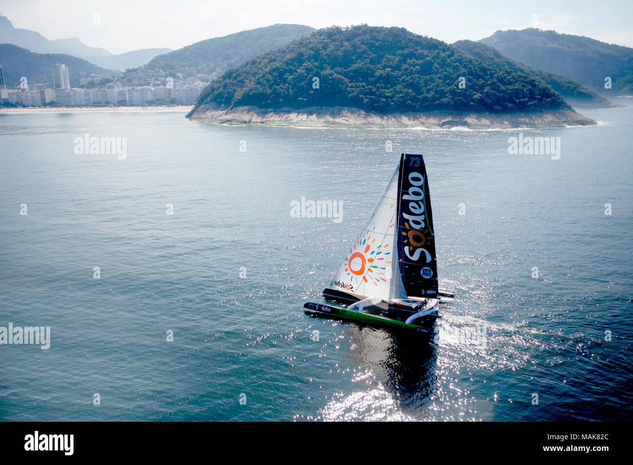 The Ultime Class 100' VPLP designed trimaran Sodebo and the Sailing ...