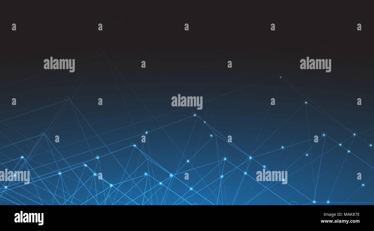Neural network concept. Connected cells with links. High technology process. Abstract background ...