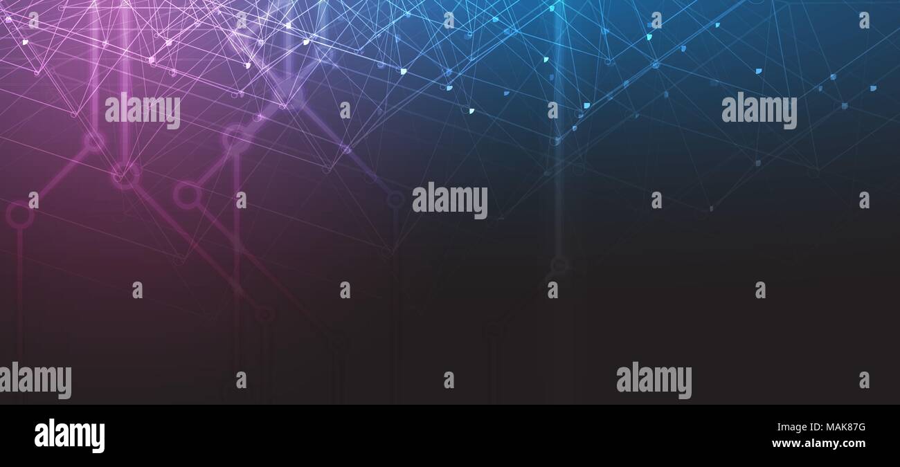 Neural network concept. Connected cells with links. High technology process. Abstract background ...