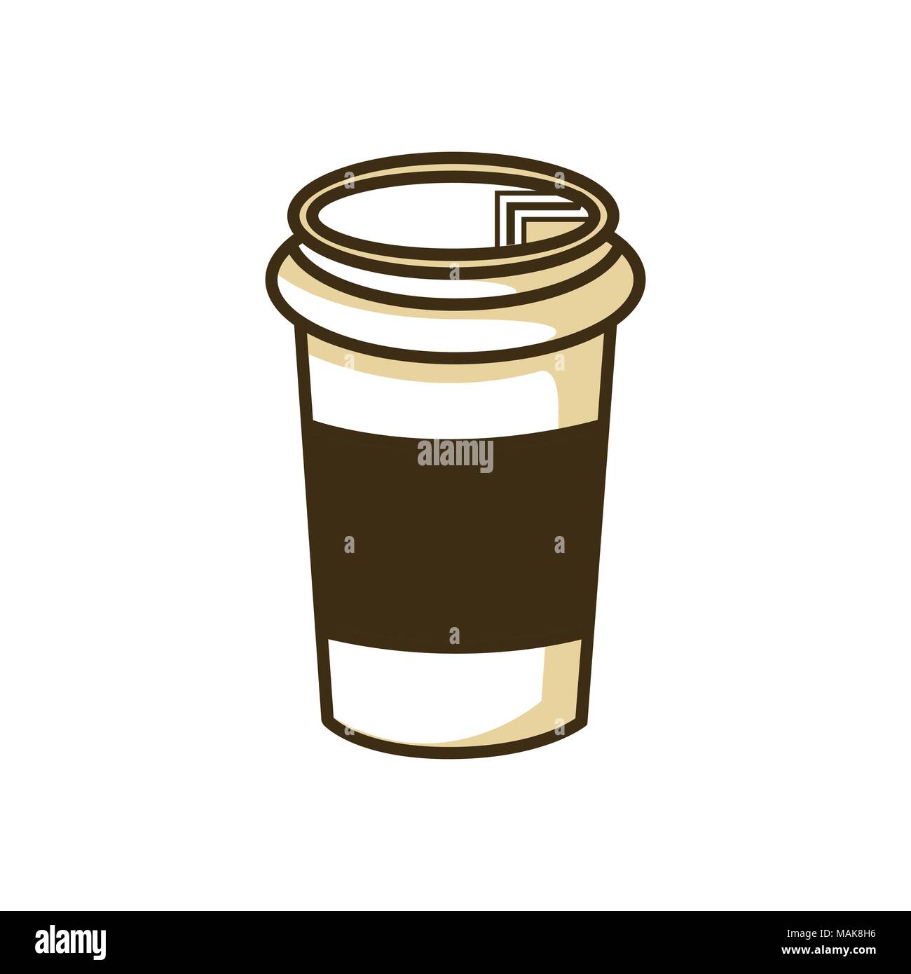 Take Away Cup Coffee Shop Vector Illustration Graphic Design Stock ...