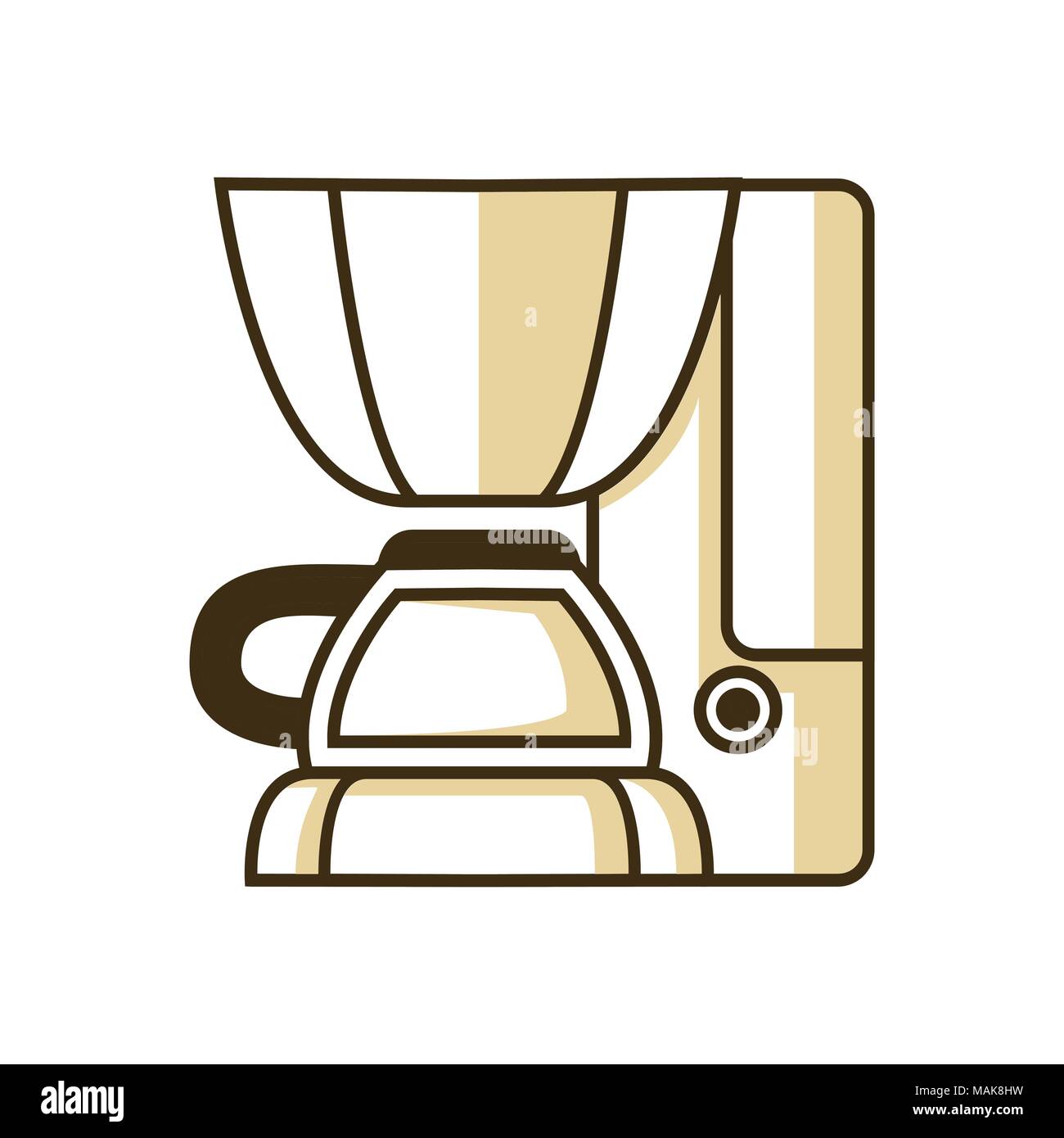 Espresso Maker Machine Coffee Shop Equipment Vector Illustration ...