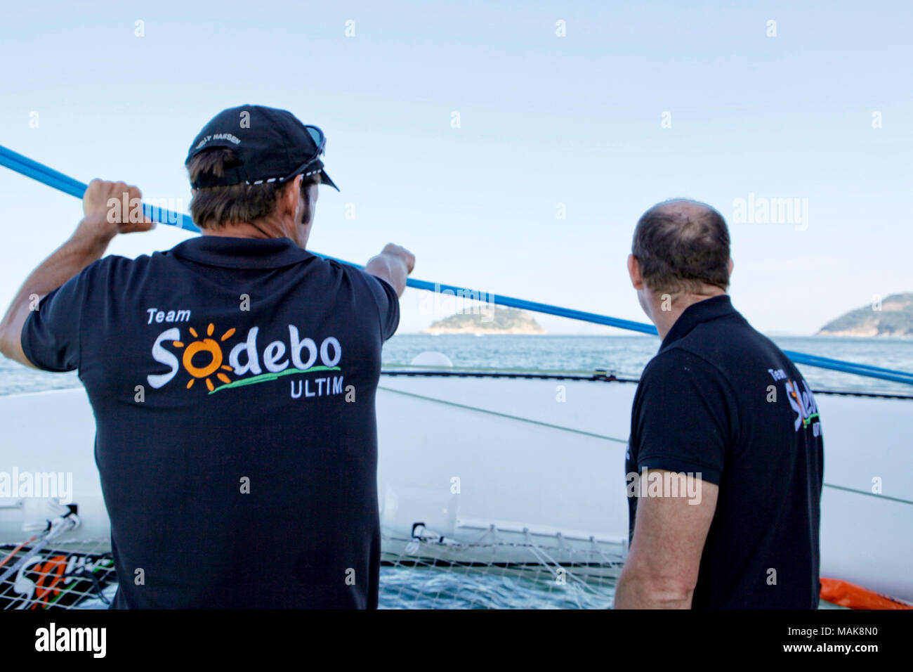 The Ultime Class 100' VPLP designed trimaran Sodebo and the Sailing ...