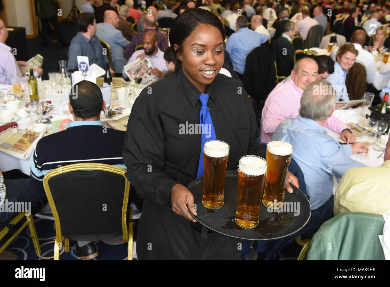 Waitress Serving Drinks