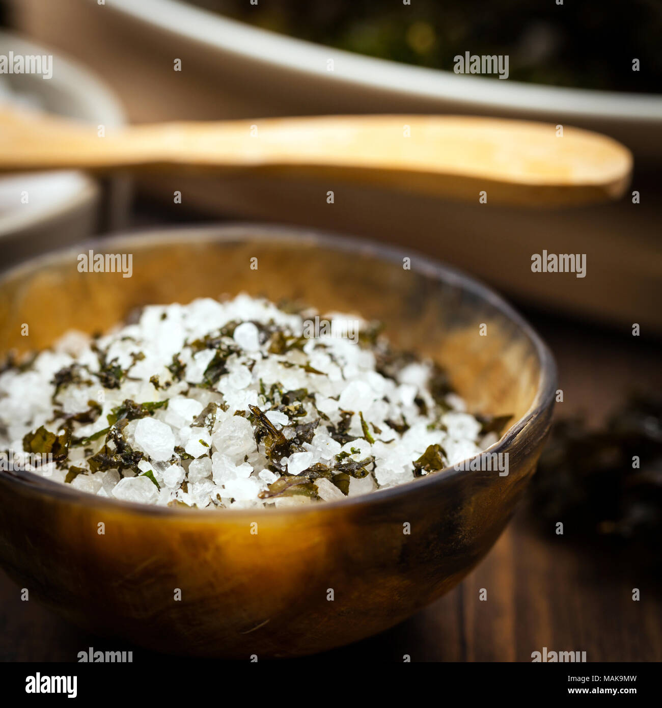 Organic Roasted Kale Sea Salt Stock Photo - Alamy