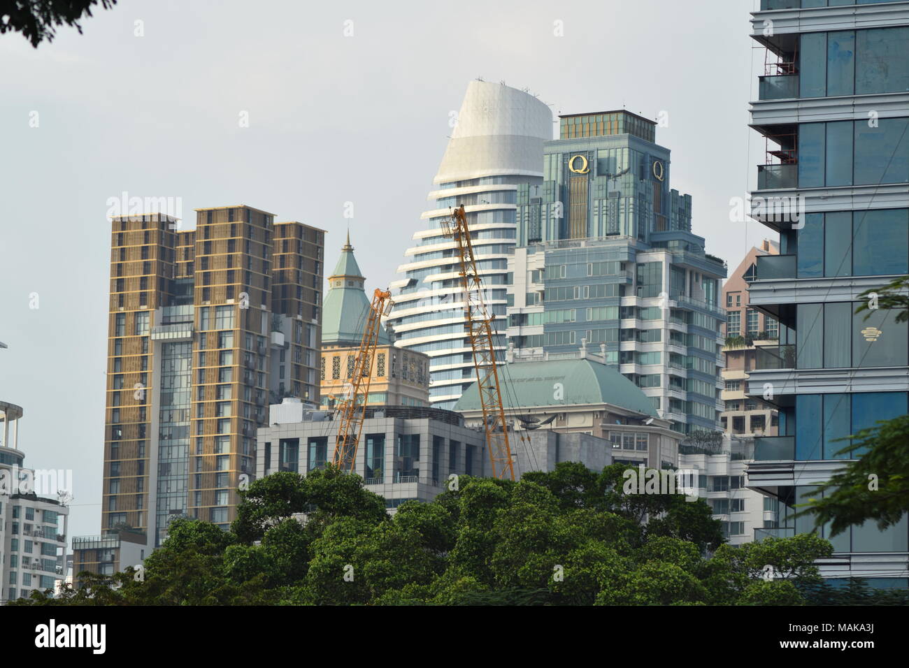 Bangkok City Thailand buildings and structures Stock Photo - Alamy