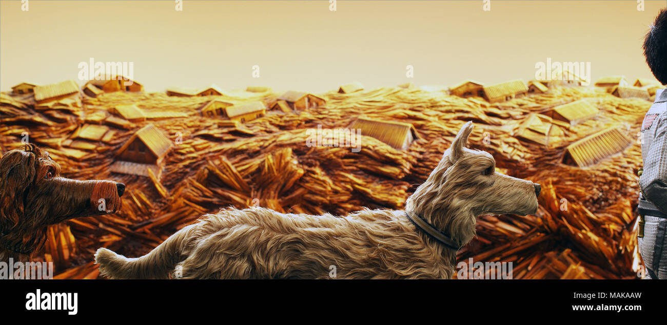 ISLE OF DOGS, from left, King (voice: Bob Balaban), Rex (voice: Edward ...