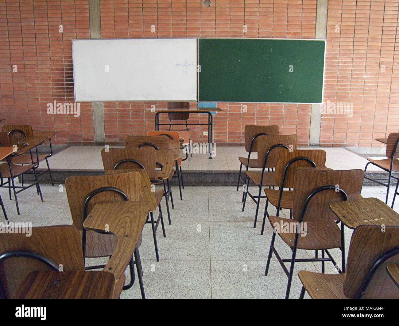 Empty University Classroom Stock Photo - Alamy