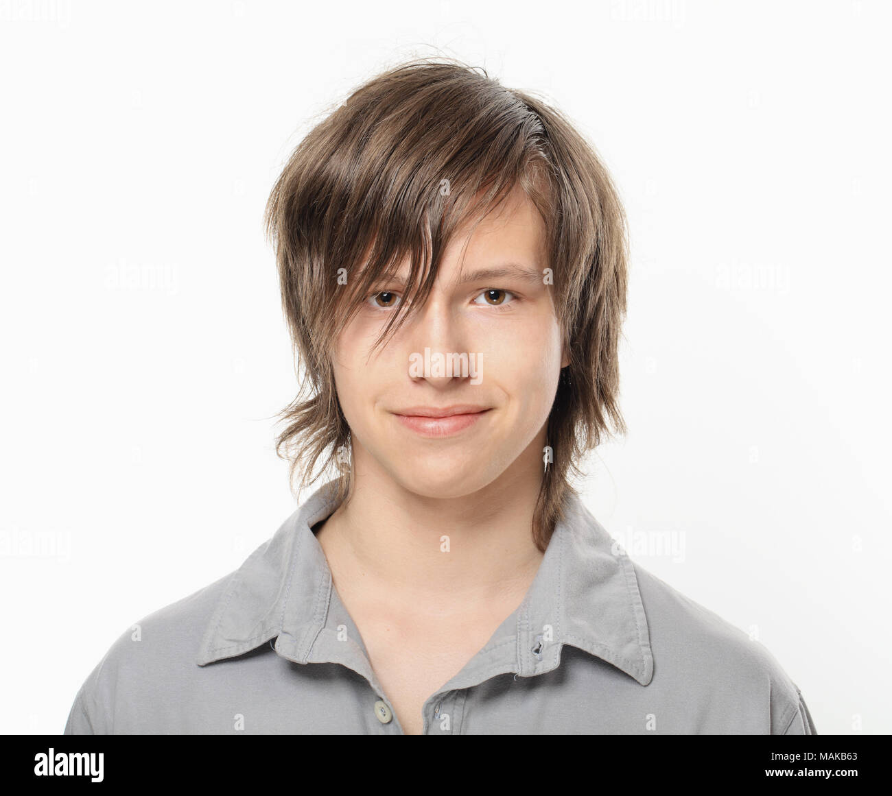 Portrait of nice boy smiling Stock Photo - Alamy