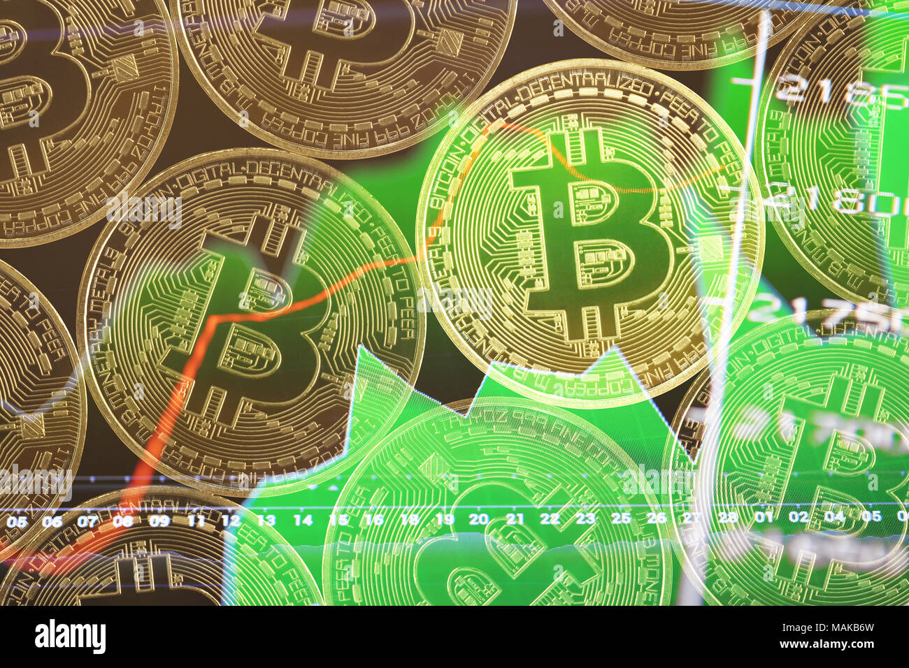 Bitcoin chart computer hi-res stock photography and images - Alamy