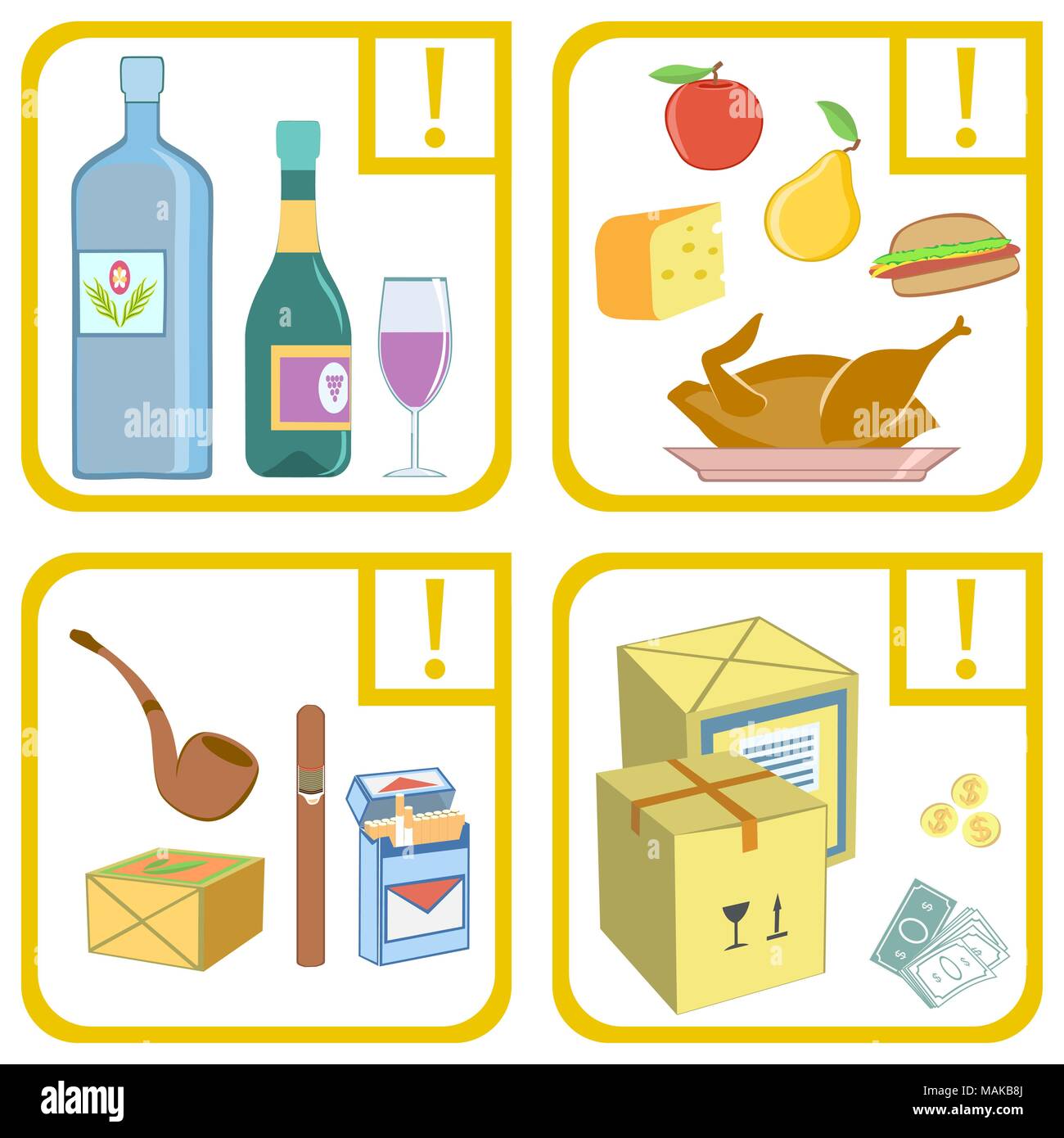 Customs restriction icon set Stock Vector Image & Art - Alamy