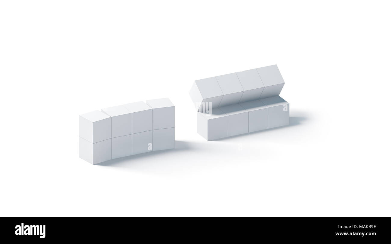 Blank white promotional magic cube mockup, isolated, 3d rendering ...