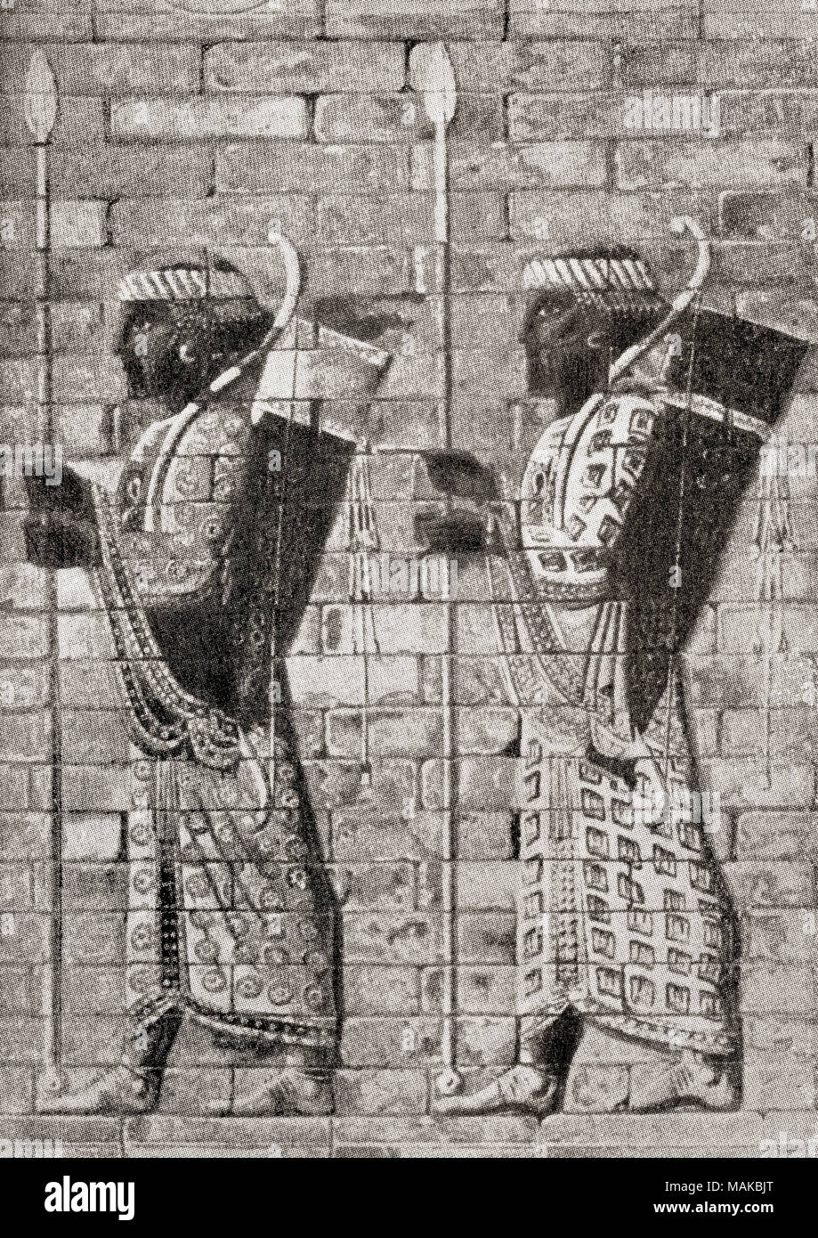 Ancient archers from a frieze at Susa, Persia. From Hutchinson's ...