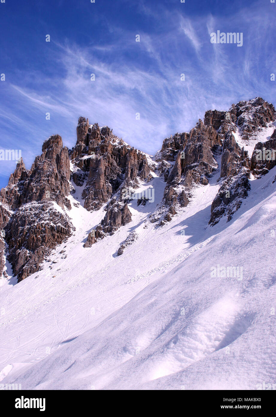 Snow blown off mountain hi-res stock photography and images - Alamy