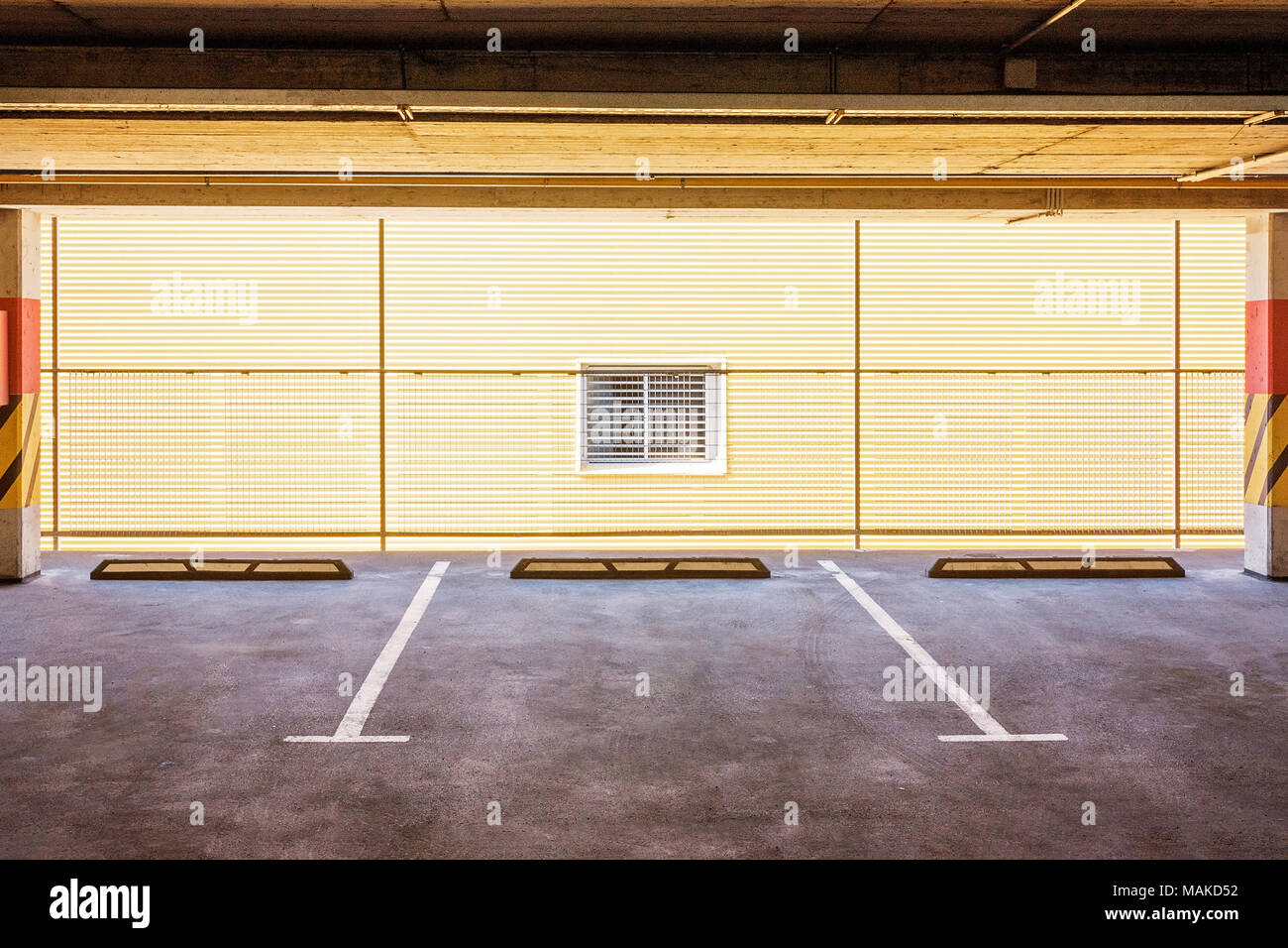 Empty car parking lot area Stock Photo - Alamy