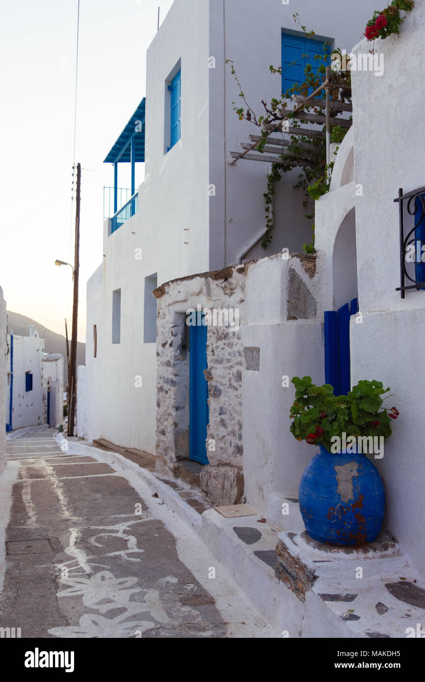 Entrance from a traditional Cycladic house Stock Photo - Alamy