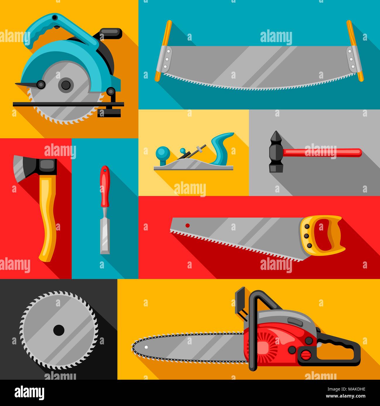 Background With Equipment And Tools For Forestry And Lumber Industry Stock Vector Image And Art