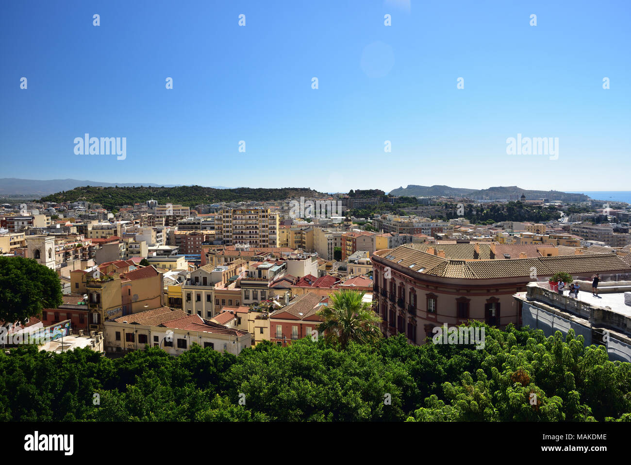 Cagliari, Italy - September 2017:The modern city of Cagliari from the ...