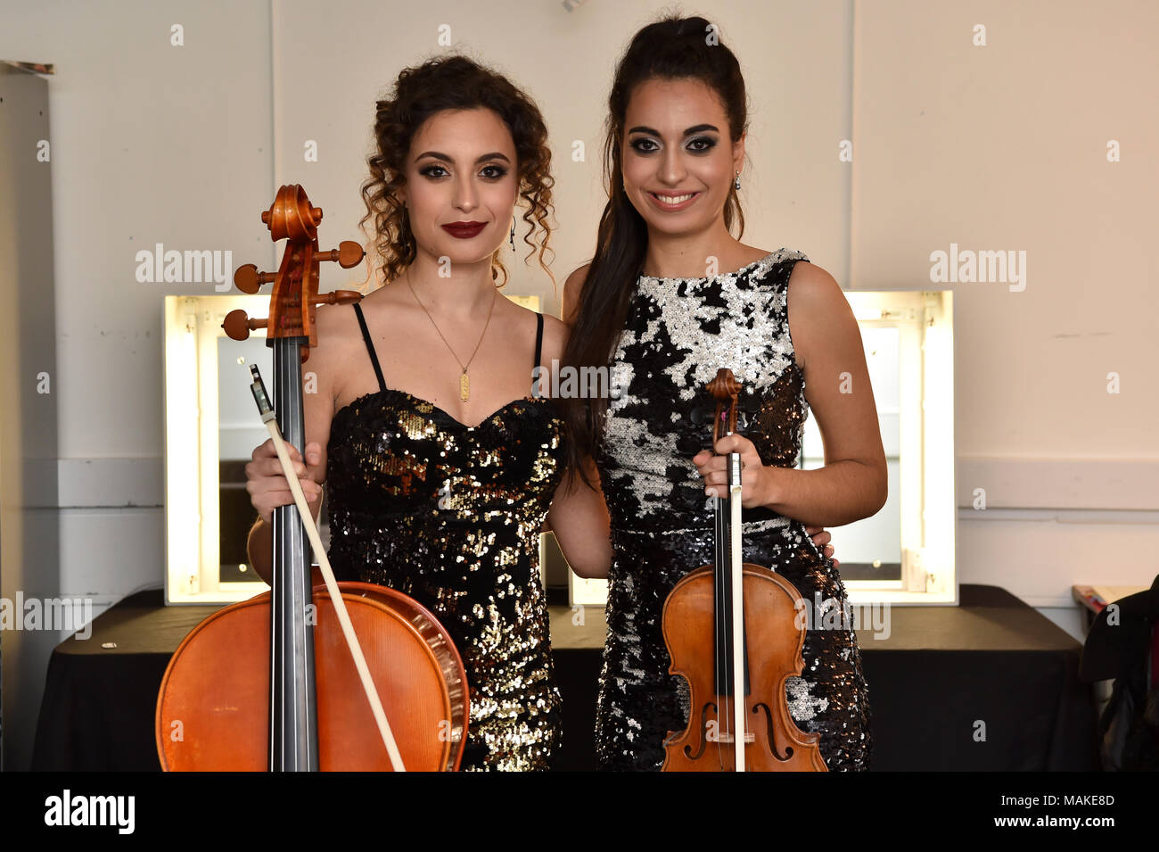 The Ayoub Sisters backstage at Classic FM Live at London's Royal Albert ...