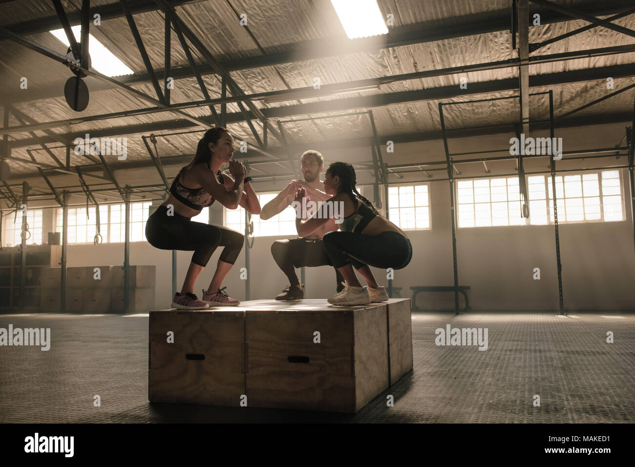 Young male jumps on box hi-res stock photography and images - Alamy