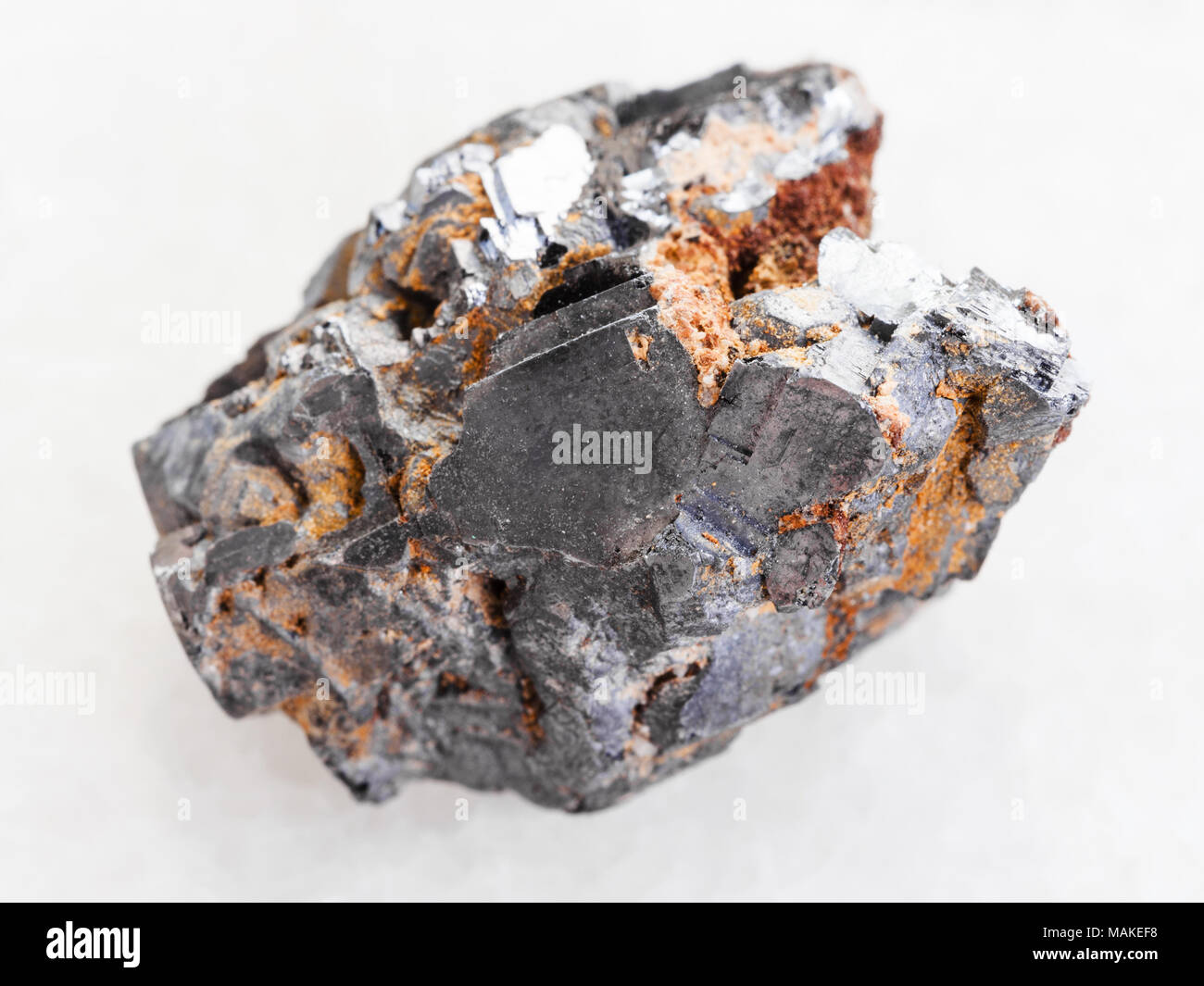 macro shooting of natural mineral rock specimen - rough Galenite stone ...