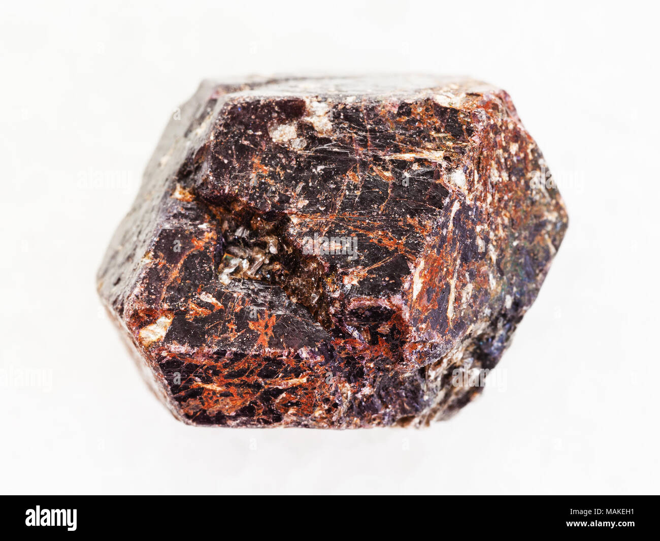 macro shooting of natural mineral rock specimen - rough crystal of ...