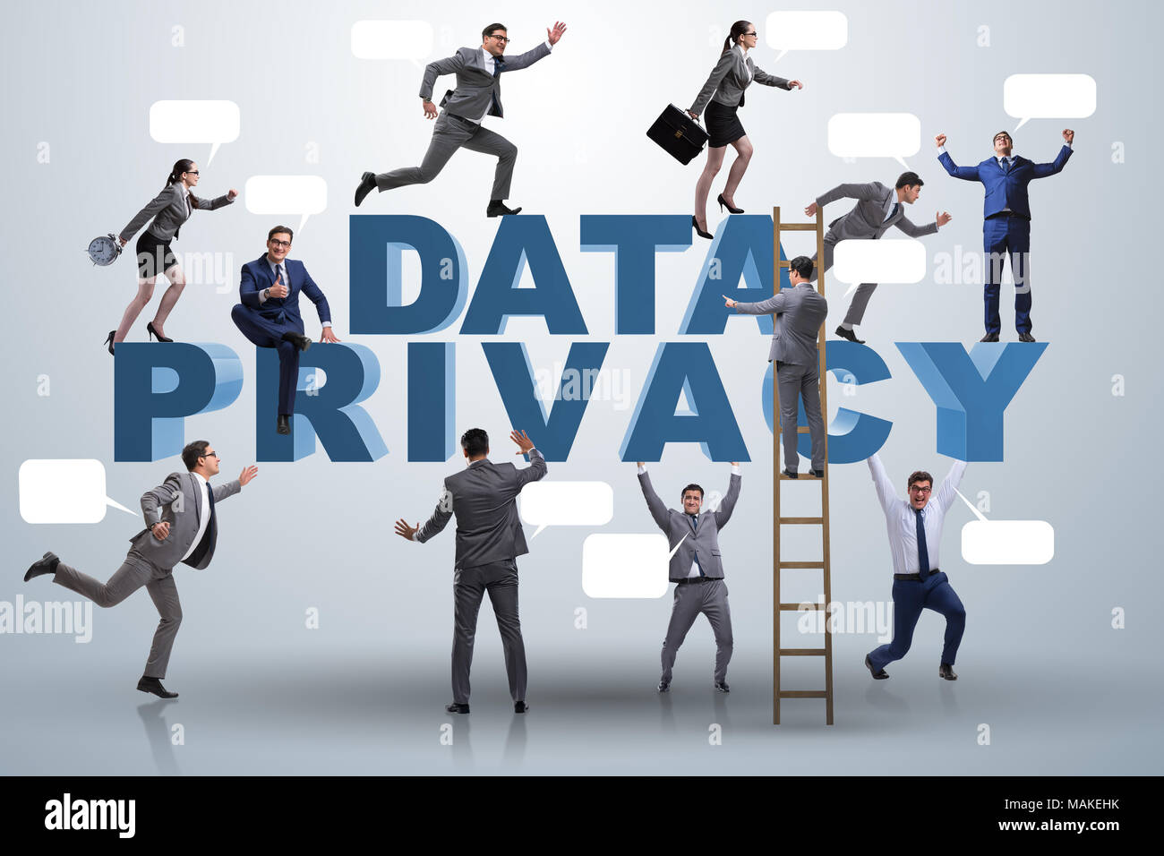 Data privacy protection concept with business people Stock Photo - Alamy