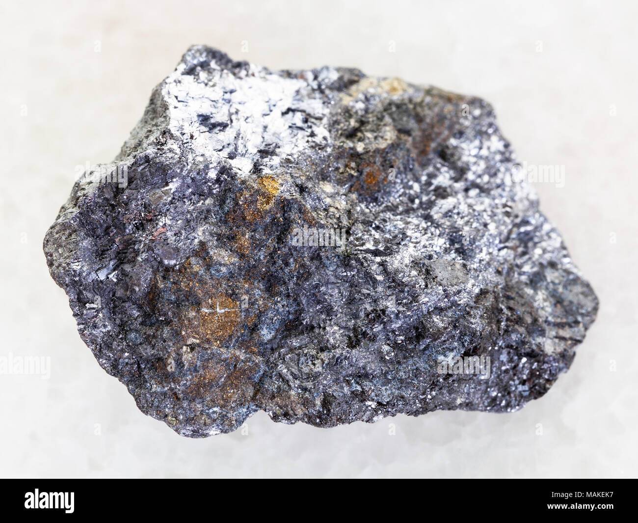 macro shooting of natural mineral rock specimen - raw galena stone with ...