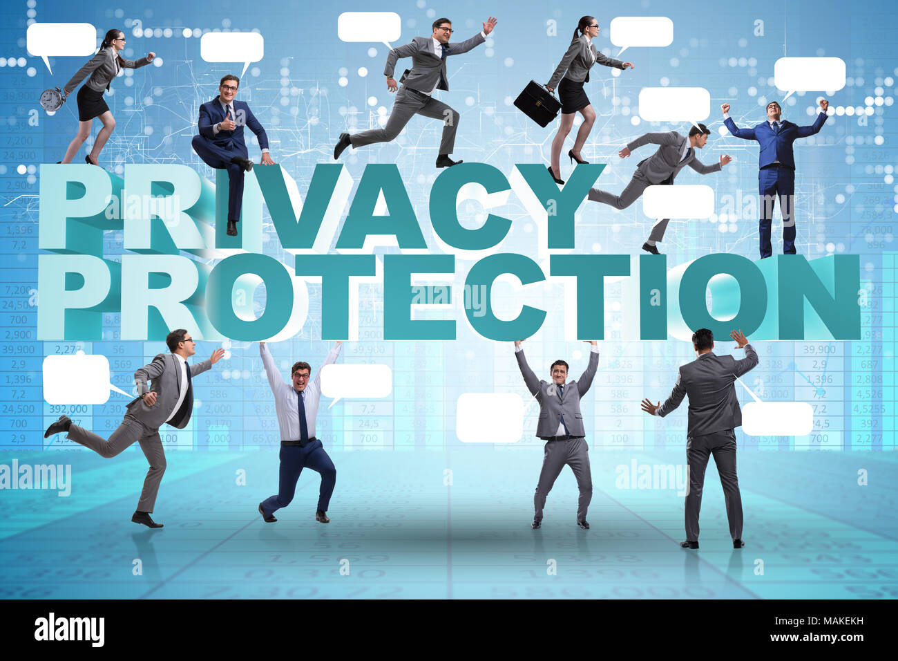 Data privacy protection concept with business people Stock Photo - Alamy