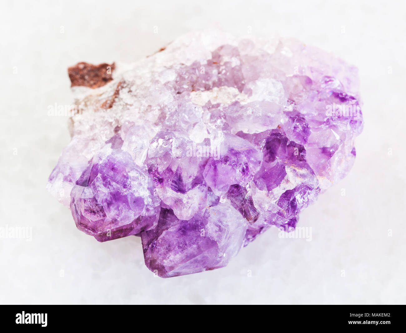macro shooting of natural mineral rock specimen - Amethyst crystal ...