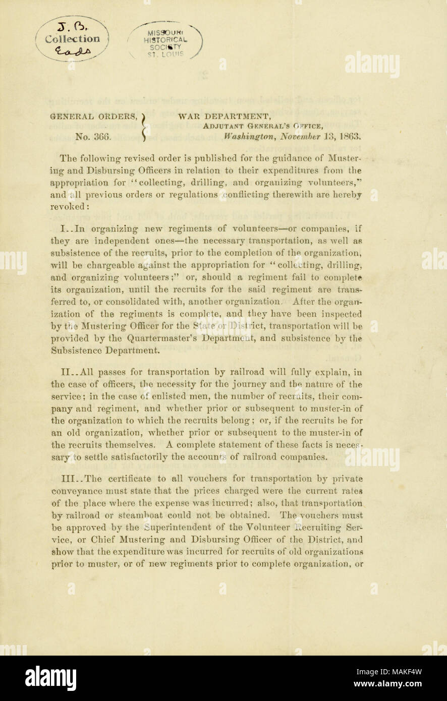 General Order No. 366, November 13, 1863 . 13 November 1863. Townsend ...