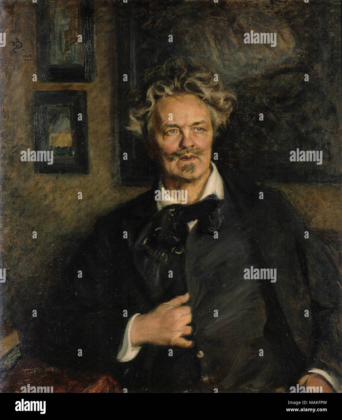 . Portrait of August Strindberg. 1905 Stock Photo - Alamy