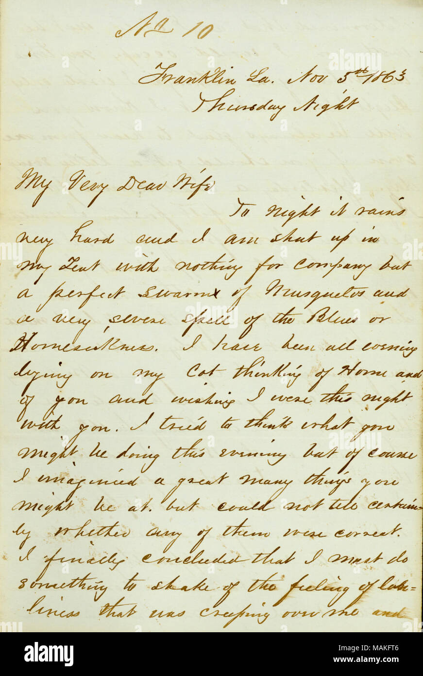 1863Nov05 Letter from D.P. Grier to Anna McKinney, Franklin LA, . 5 ...