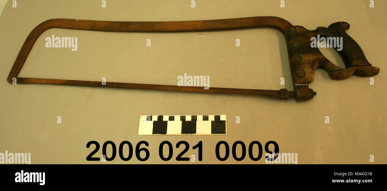 Butchers' hacksaw used at Peter Bouckaert's meat market (later ...