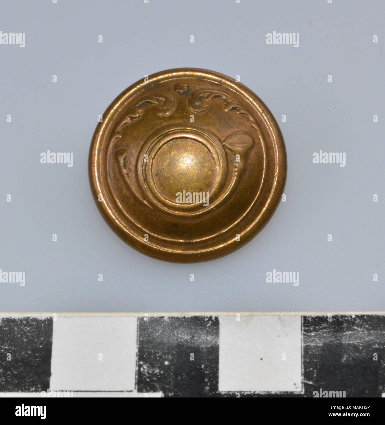 World War I Belgian Infantry Button with a horn in the center ...