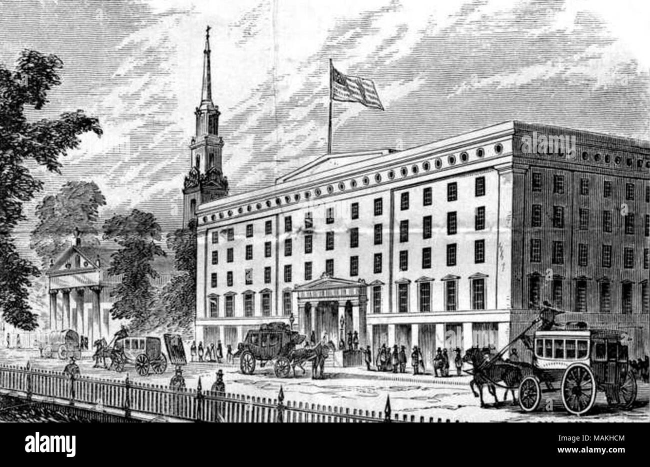 Astor House, New York City 1862 . 1862. Astor House Stock Photo - Alamy