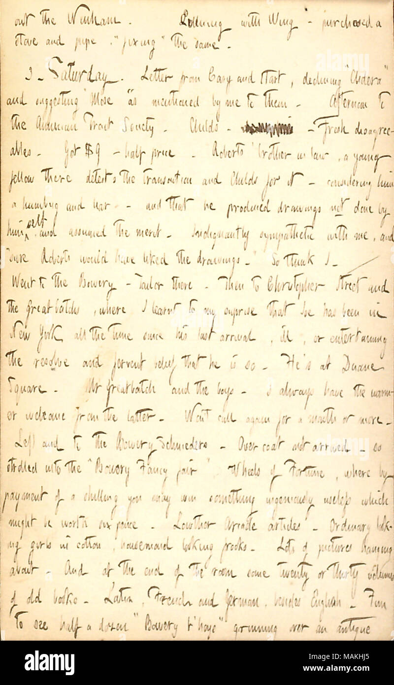 Mentions a visit to the Greatbatch family and having to accept half ...