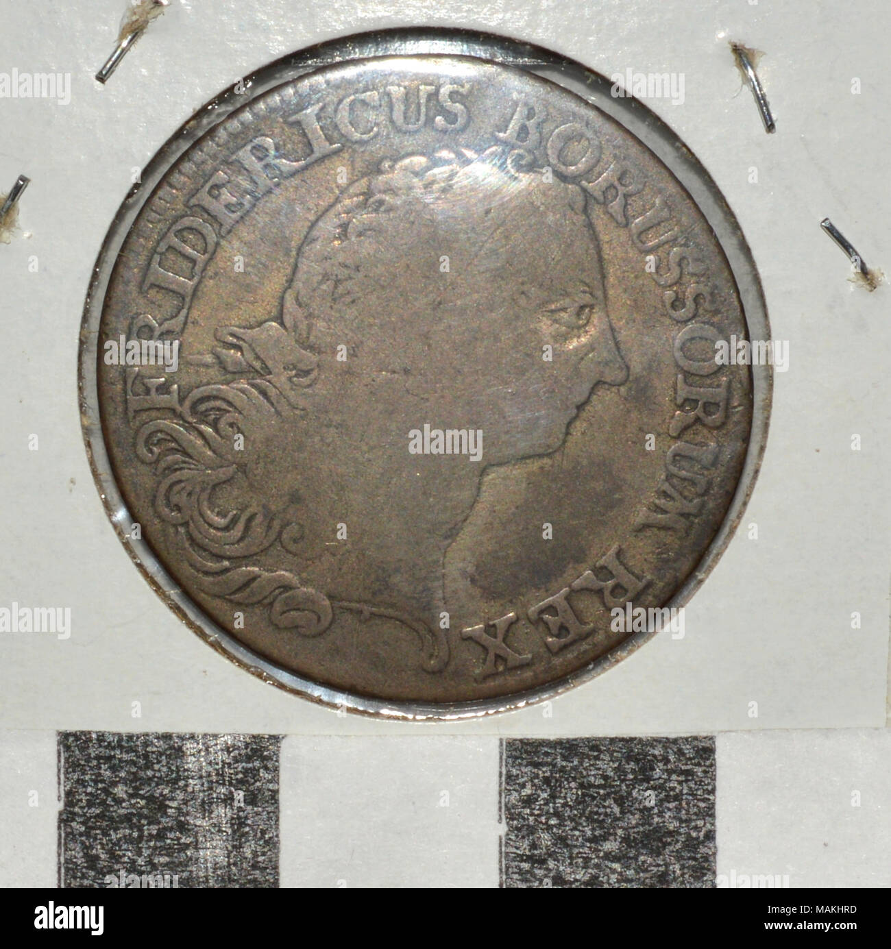 Silver Prussian 1/3 Reichsthaler coin featuring the bust of Friedrich ...