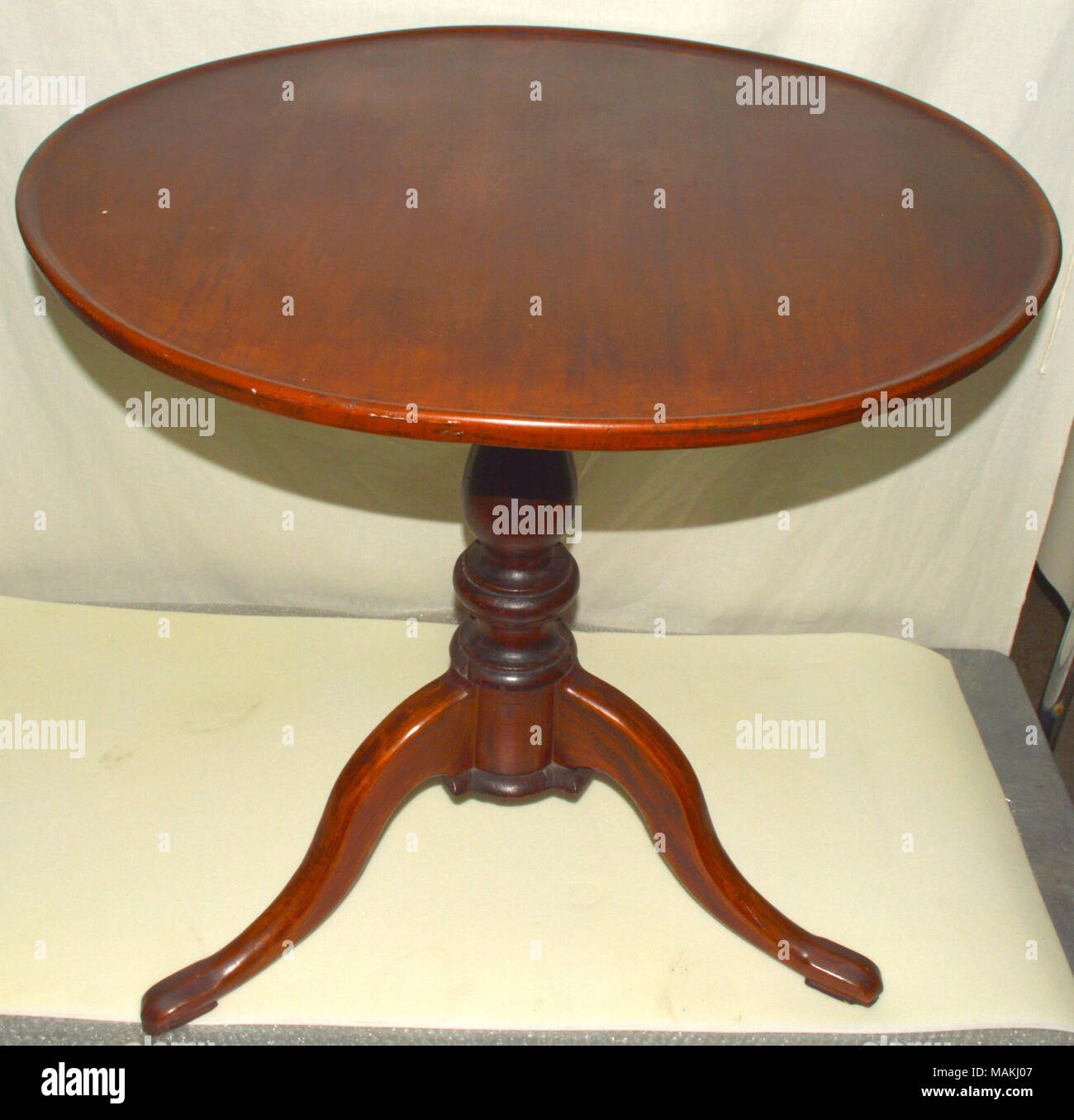 Chippendale style tilt-top table with a dish top. Title: Tilt-Top Table ...