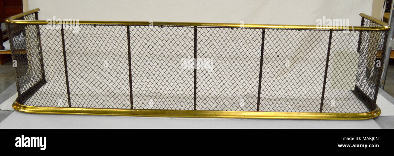 Brass and wire mesh fire screen. Title: Brass Fire Screen . circa 1800 ...